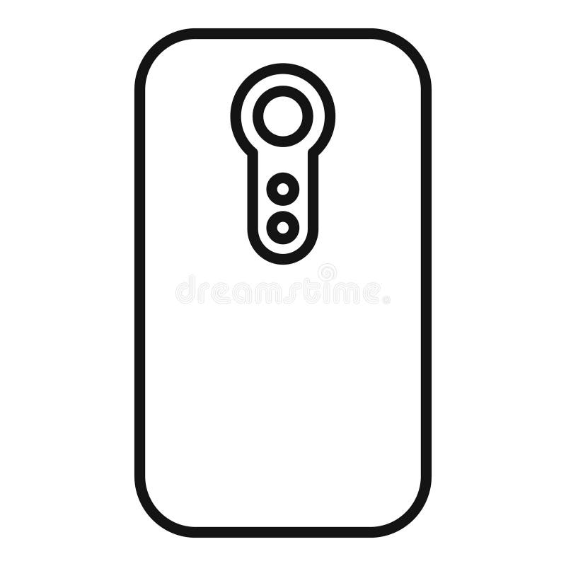 Smartphone Back Side with Three Camera Lenses Icon Showing Modern ...