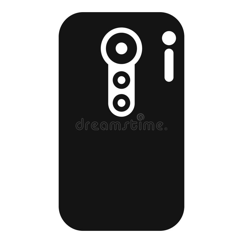 Smartphone Back Side with Three Cameras Showing Minimalist Icon Stock ...