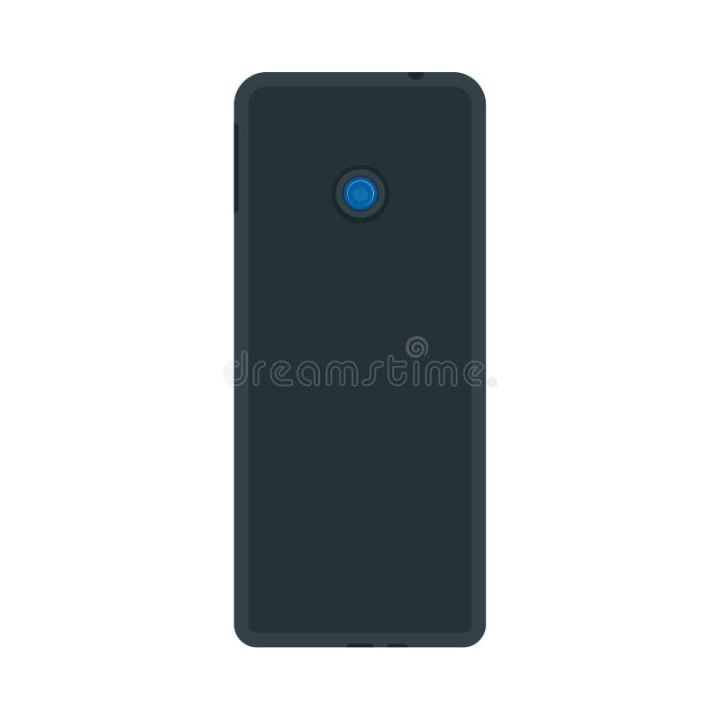 Smartphone Back View Vector Icon Device. Mobile Phone Technology ...