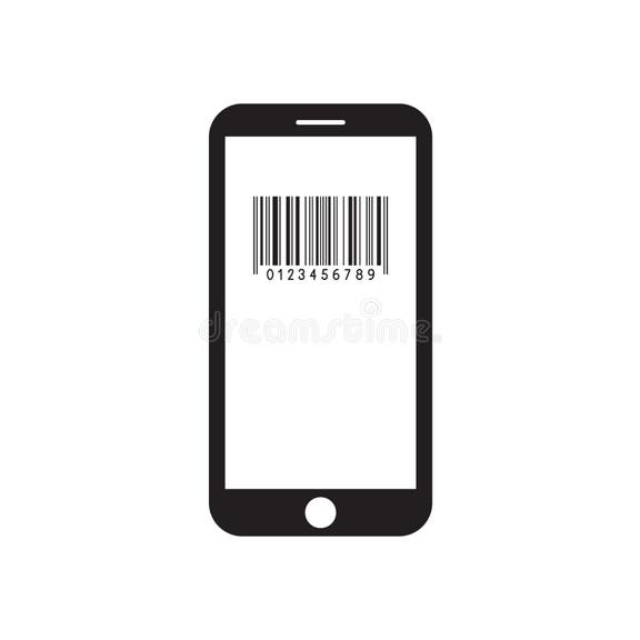 Smartphone with Barcode Icon on the Screen Stock Illustration ...