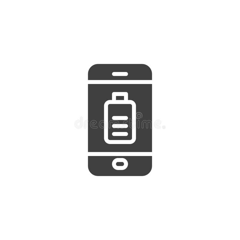 Smartphone Battery Charging Vector Icon Stock Vector - Illustration of ...