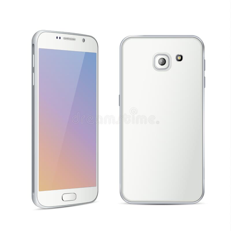 Smartphone Blanco Del Color Ilustración del Vector - Ilustración de ...