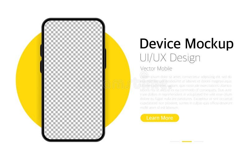 Smartphone Blank Screen. Modern Design. Device Mockup. UI and UX Design ...
