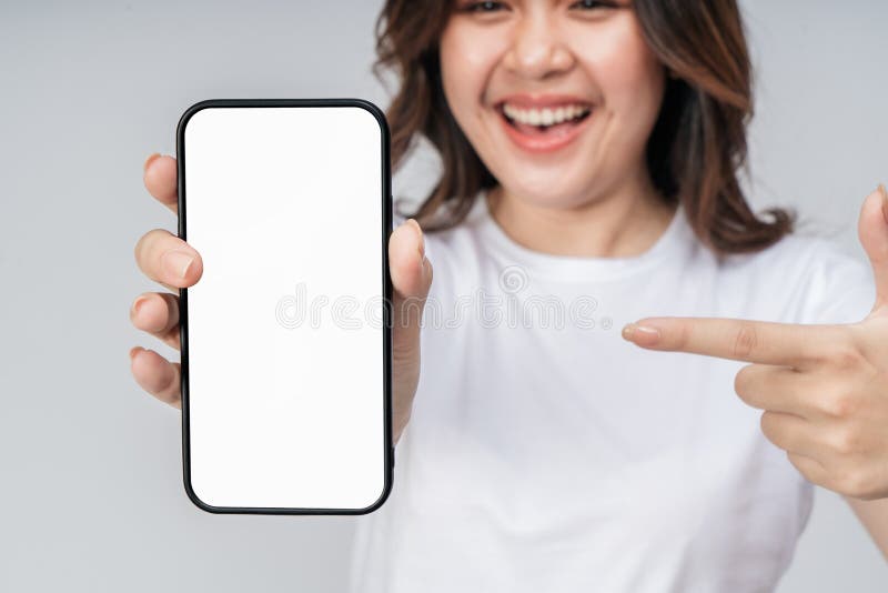 Smartphone Blank Screen with Empty Space for Mobile App on Screen on ...