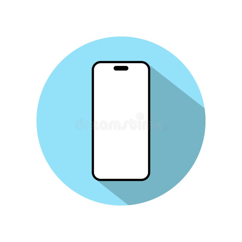 Smartphone Blank Screen Icon Vector for Mockup. Mobile Phone Sign ...