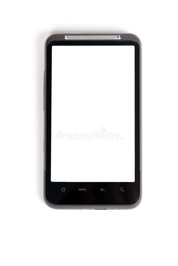 Blank Mobile Smart Phone Isolated on White Background with Clipping ...