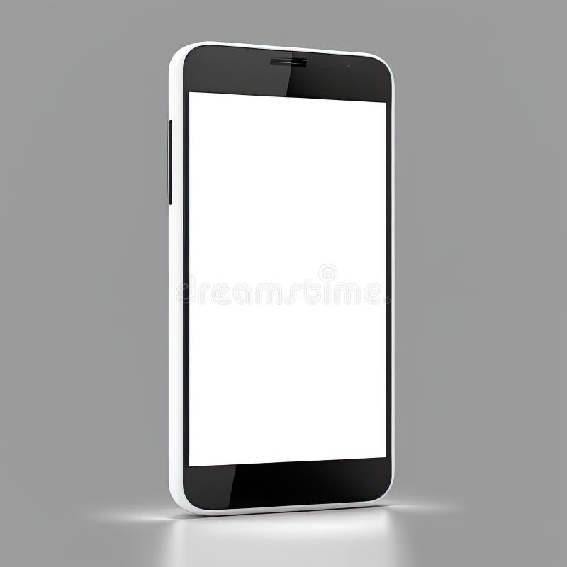 Smartphone Blank Screen Isolated. Generative Ai Stock Illustration ...