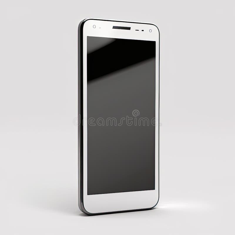Smartphone Blank Screen Isolated. Generative Ai Stock Illustration ...