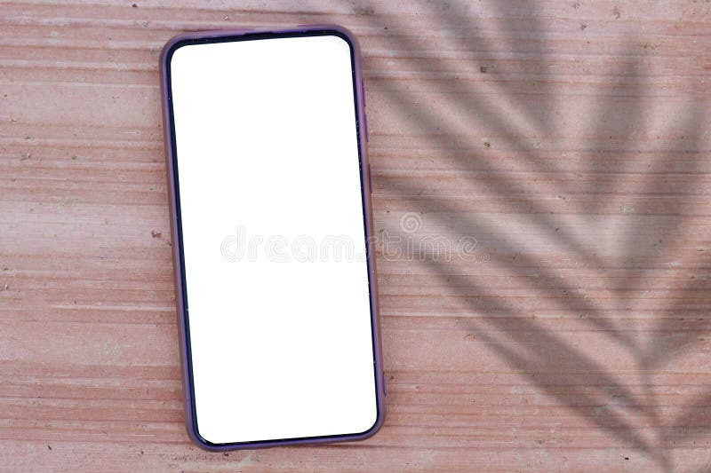 Smartphone. Blank Screen Mobile Phone for Graphic Display Montage Stock ...