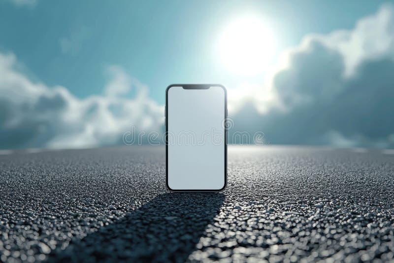 Smartphone Blank Screen Under Clear Blue Sky Sun Stock Photos - Free ...