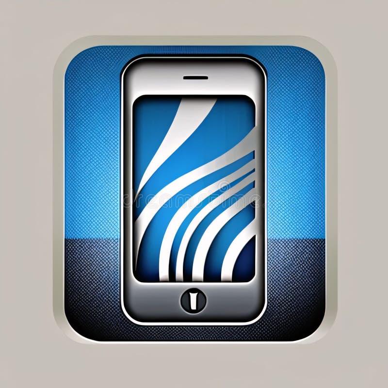Smartphone with Blue Abstract Background. Vector Illustration Stock ...