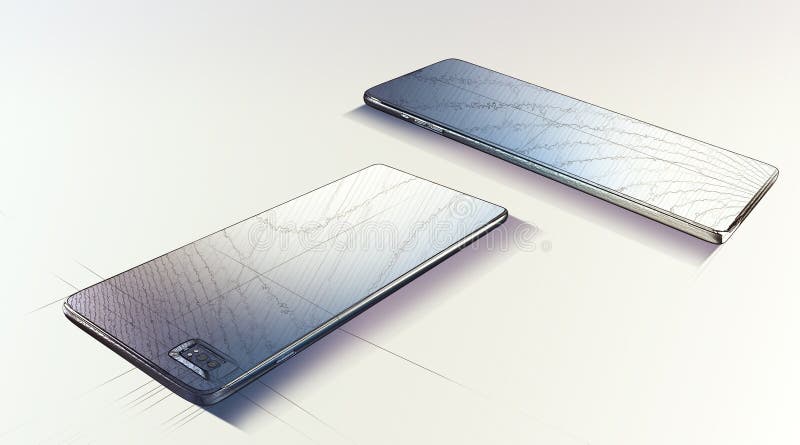 Smartphone blueprint stock illustration. Illustration of phone - 99584800