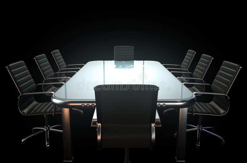 Smartphone Boardroom Table and Chairs Stock Illustration - Illustration ...