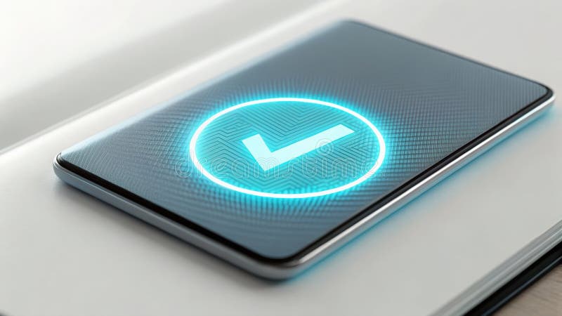 Smartphone with a Bright Check Mark Icon on Screen Representing ...