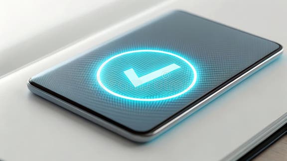 Smartphone with a Bright Check Mark Icon on Screen Representing ...