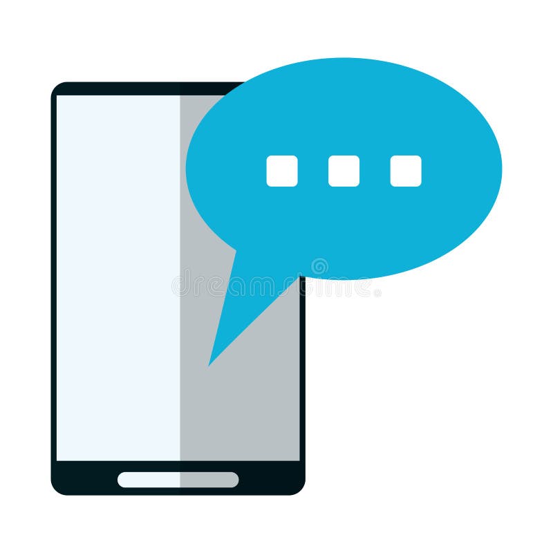 Smartphone Bubble Speech Conversation Stock Vector - Illustration of ...