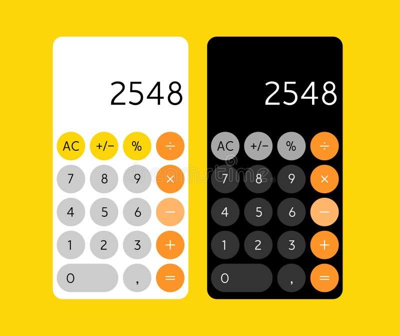 Smartphone Calculator App Interface. Mobile Calculator Design Screen ... Smartphone Calculator App Interface. Mobile Calculator Design Screen ...
