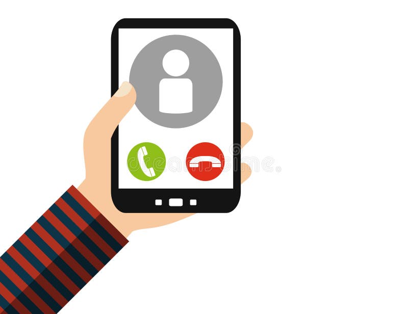 Smartphone: Call Person - Flat Design Stock Illustration - Illustration ...