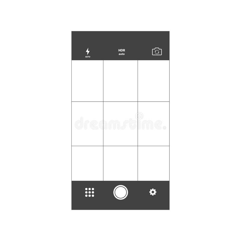 Modern Smartphone Outline View from Four Sides Front, Back, Right and ...