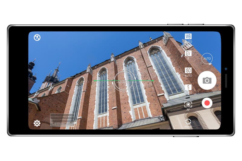 Smartphone Camera Application Photography Realistic Illustration ...