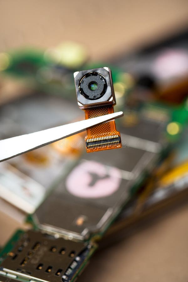 Smartphone Camera Detached, Isolated in Macro. Stock Image - Image of ...