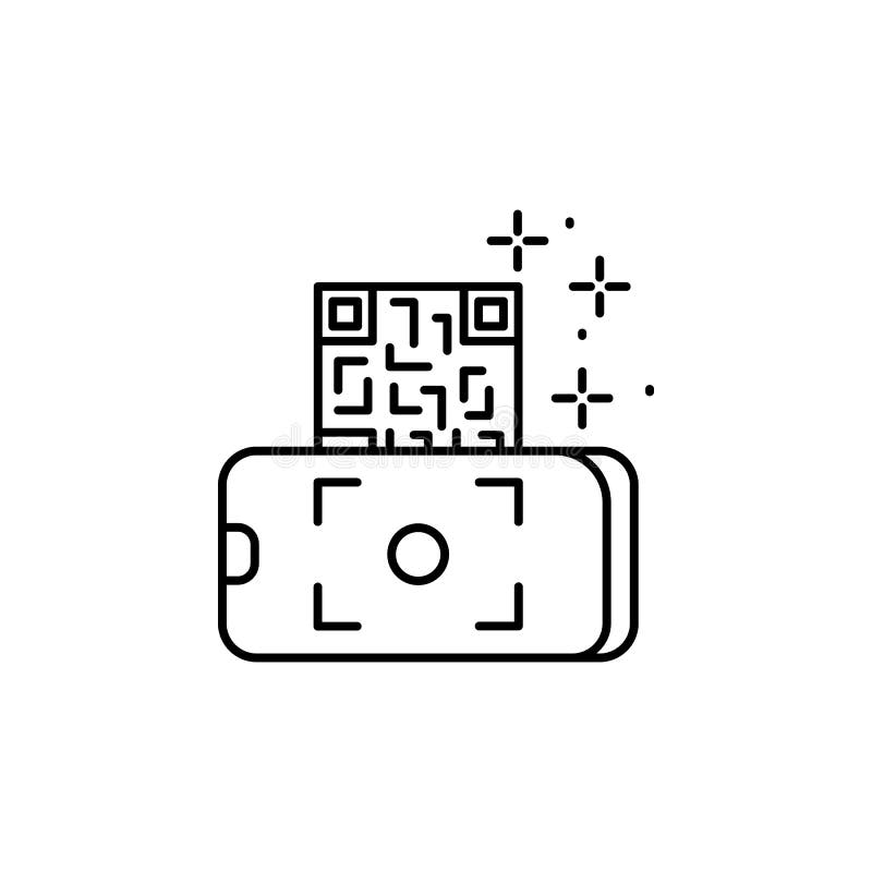 Camera as barcode stock vector. Illustration of scanner - 13618191