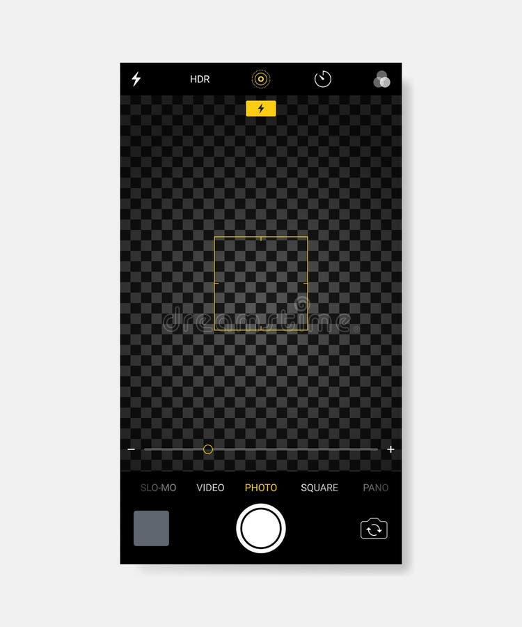 Smartphone Camera Screen Icons Stock Vector - Illustration of black ...