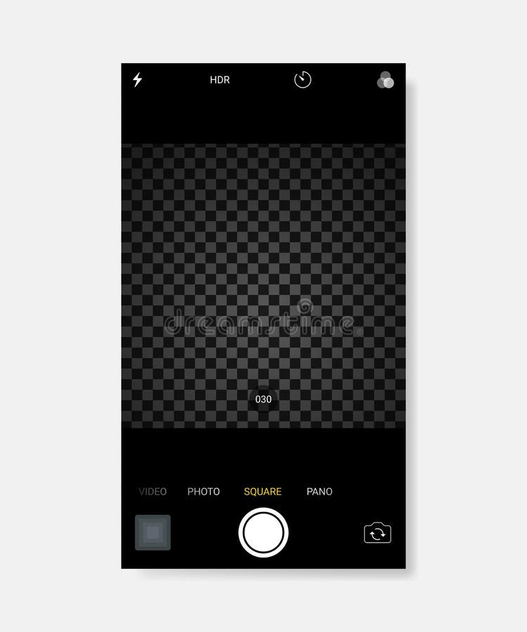 Smartphone Camera Screen Icons Stock Vector - Illustration of icon ...