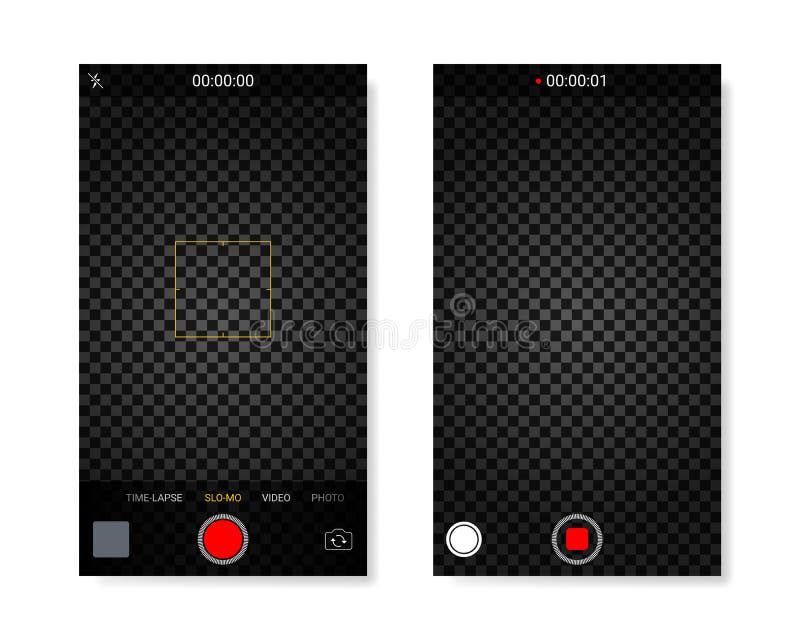 Smartphone Camera Screen Icons Stock Vector - Illustration of digital ...