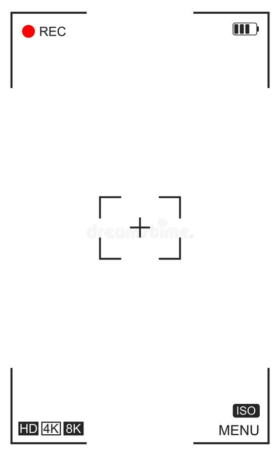 Smartphone Camera Viewfinder Display Screen Frame. Camera Recording ...