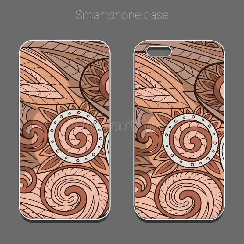 Smartphone Case Design Brown Abstraction Vector Stock Vector ...
