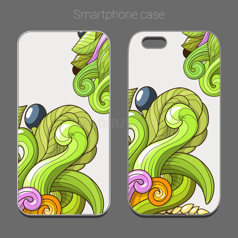 Smartphone Case Design Green Abstraction Vector Stock Vector ...