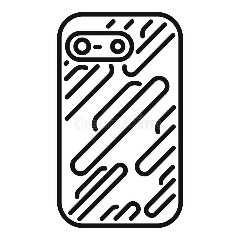 Smartphone Case Icon Showing Modern Phone Protection Stock Illustration ...