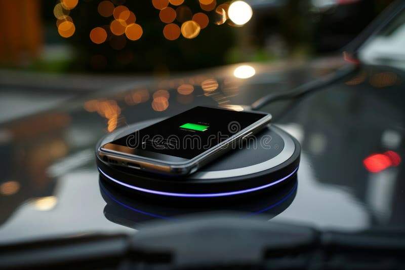 Smartphone Charging Wirelessly on a Pad, the Convenience of the Latest ...