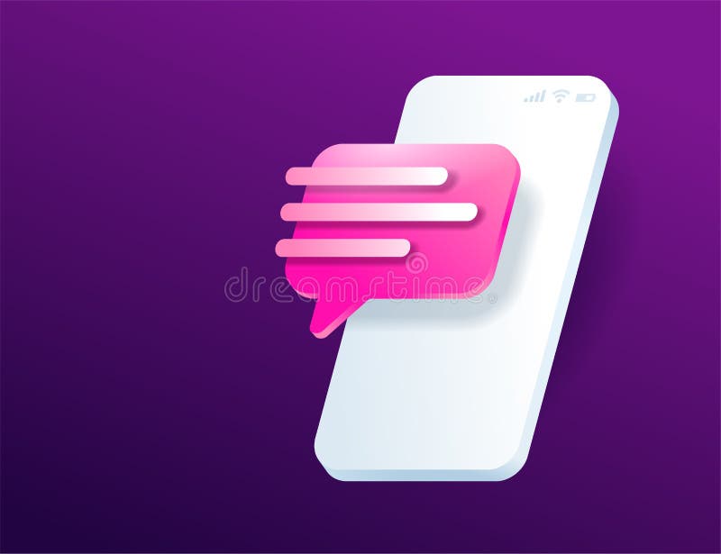 Smartphone with Chat, Dialog or Message Icon Stock Vector ...