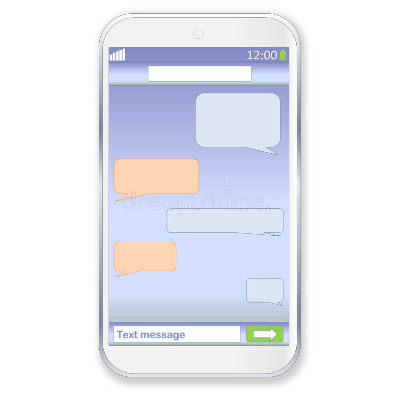 Smartphone Sms Chat Template Stock Vector - Illustration of converse ...