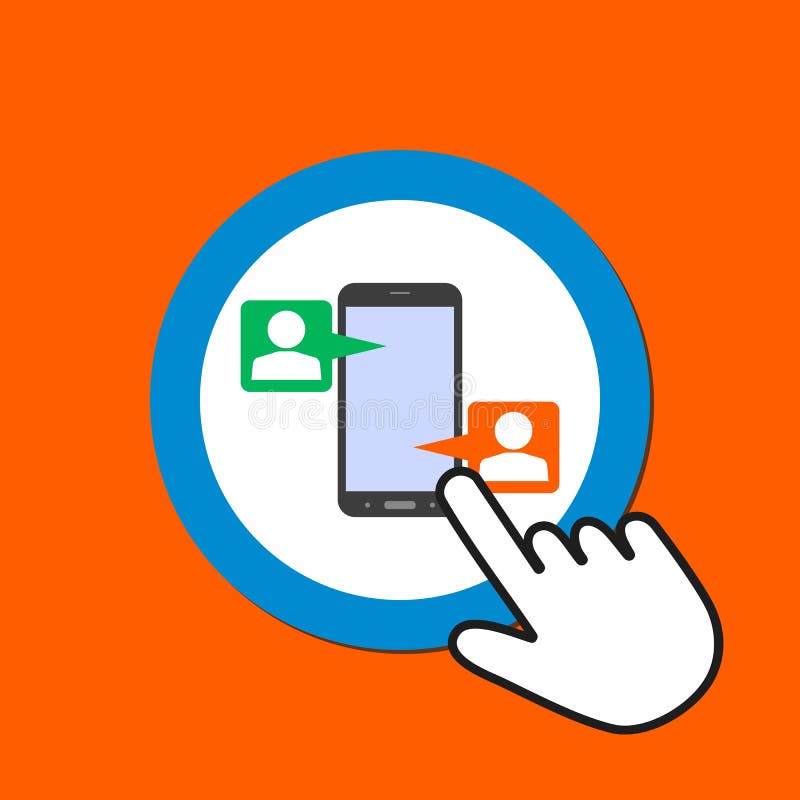 Smartphone Chatting Icon. Mobile Chat Concept Stock Vector ...