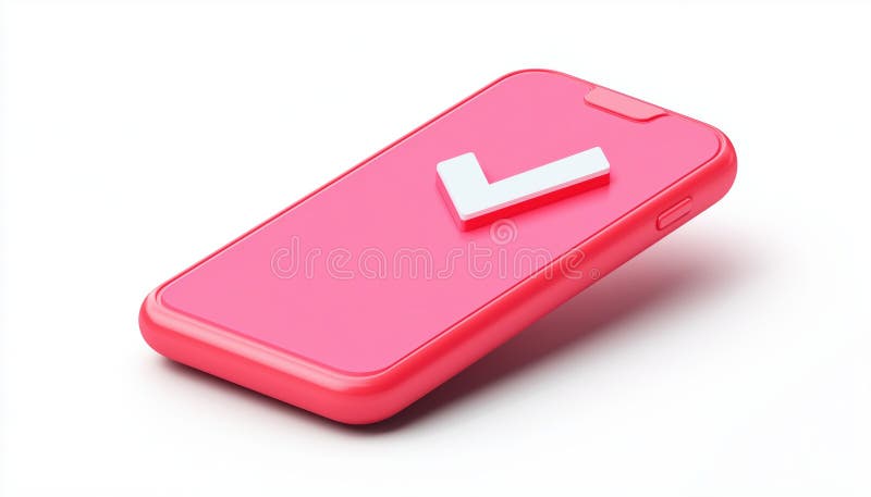 Smartphone with a Check Mark Symbol Stock Photo - Image of symbol ...