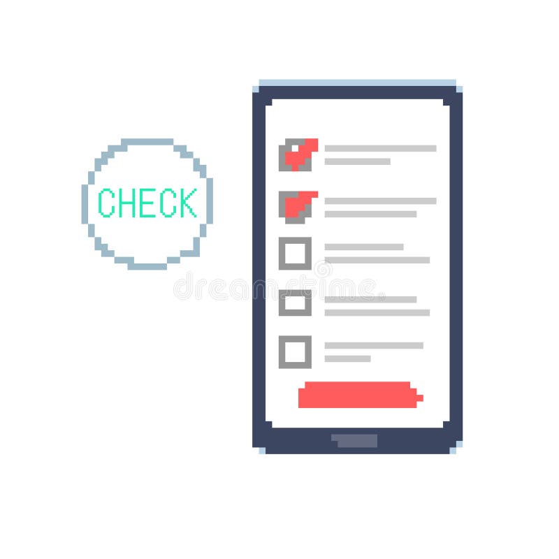 Smartphone check screen stock vector. Illustration of object - 267160397