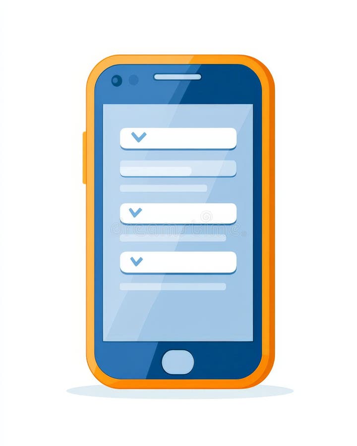 Smartphone Checklist Interface on Screen Highlighting Task Management ...