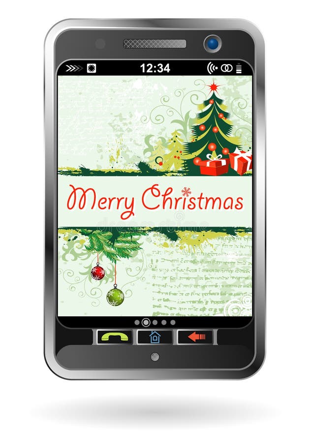 Smart phone for Christmas stock vector. Illustration of abstract - 30538572