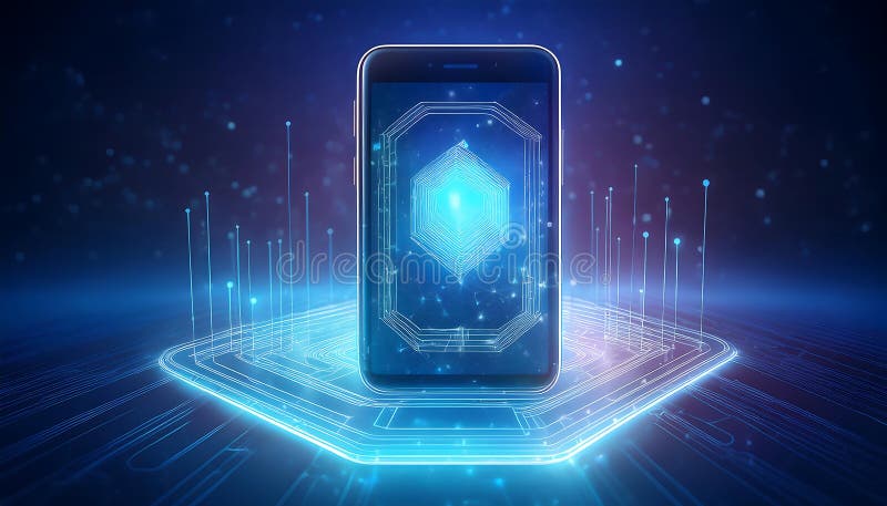 Smartphone on Circuit Board with Glowing Data, Symbolizing Mobile ...