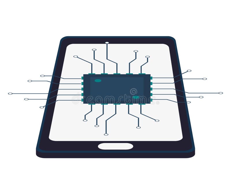 Smartphone Circuit Technology Device Stock Vector - Illustration of ...