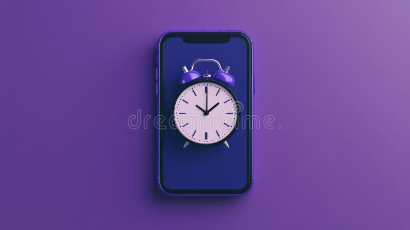 A Smartphone with a Classic Alarm Clock Visually Integrated Onto Its ...