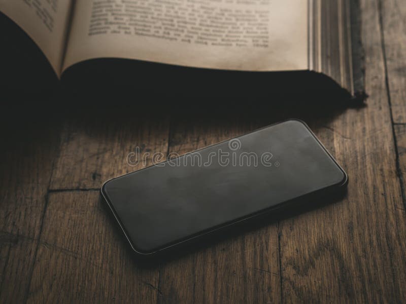 Smartphone. Classic Black Smartphone. Stock Photo - Image of phone ...