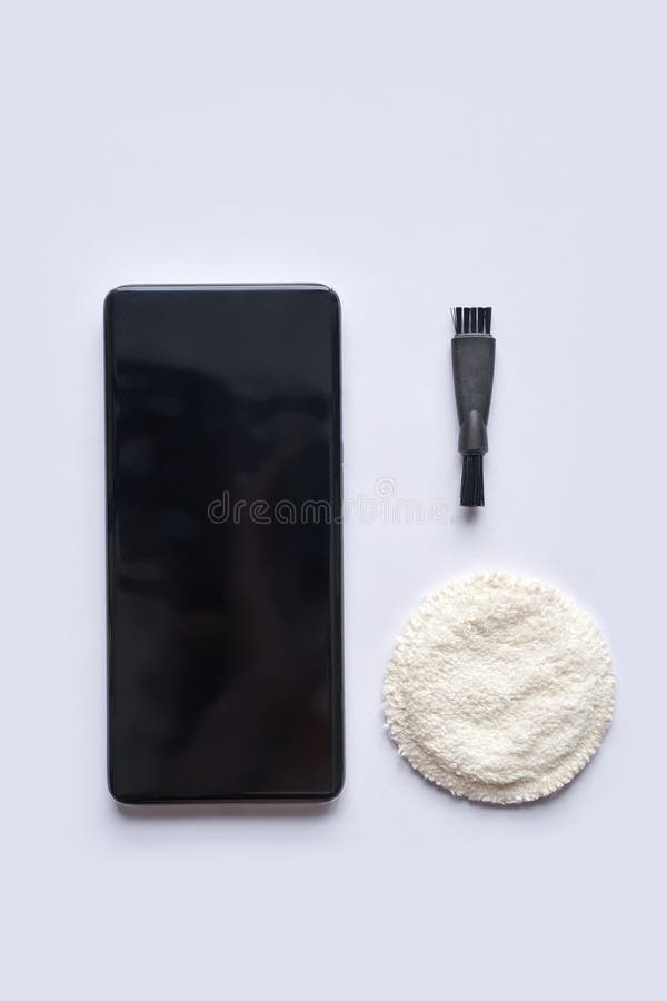 Smartphone Cleaning Kit with Black Screen Cleaner and White Circular ...