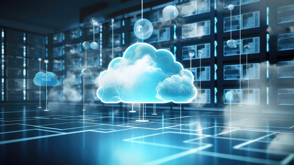 Smartphone Cloud Based Technology Stock Illustration - Illustration of ...