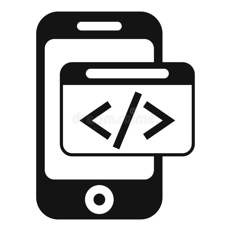 Smartphone Code Developer Icon Simple Vector. Build Team Coder Stock ... Smartphone Code Developer Icon Simple Vector. Build Team Coder Stock ...