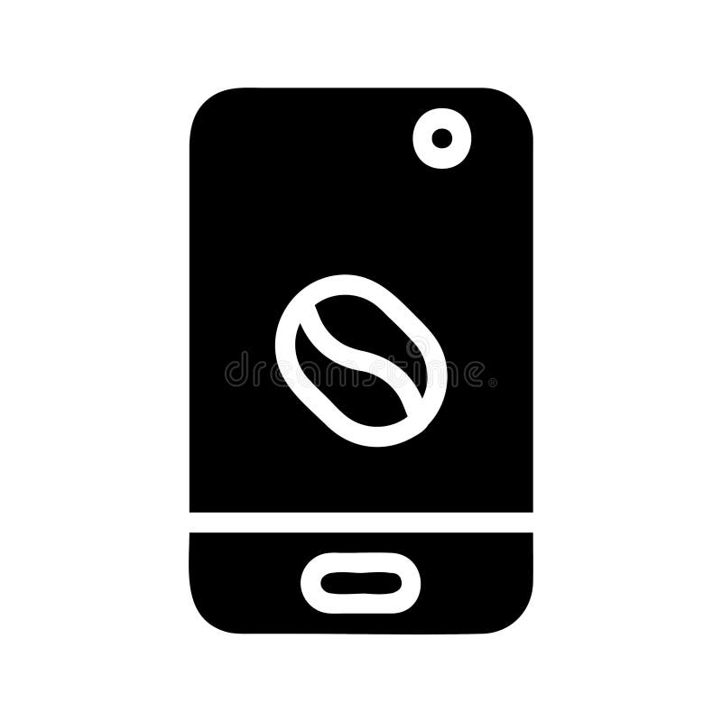 Smartphone with Coffee Bean Icon. Concept of Coffee Shop Mobile App ...