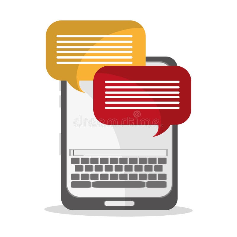 Smartphone and Communication Design Stock Vector - Illustration of ...